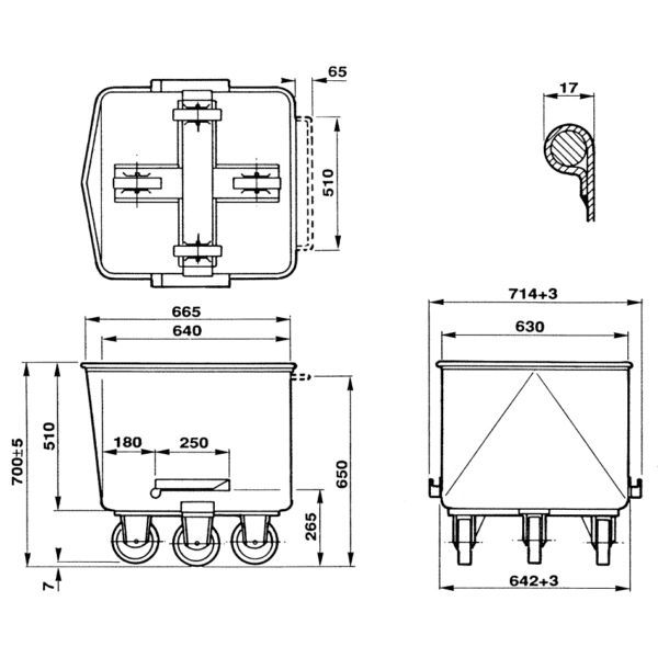 200L Stainless Steel Euro Bins - Viking Food Solutions